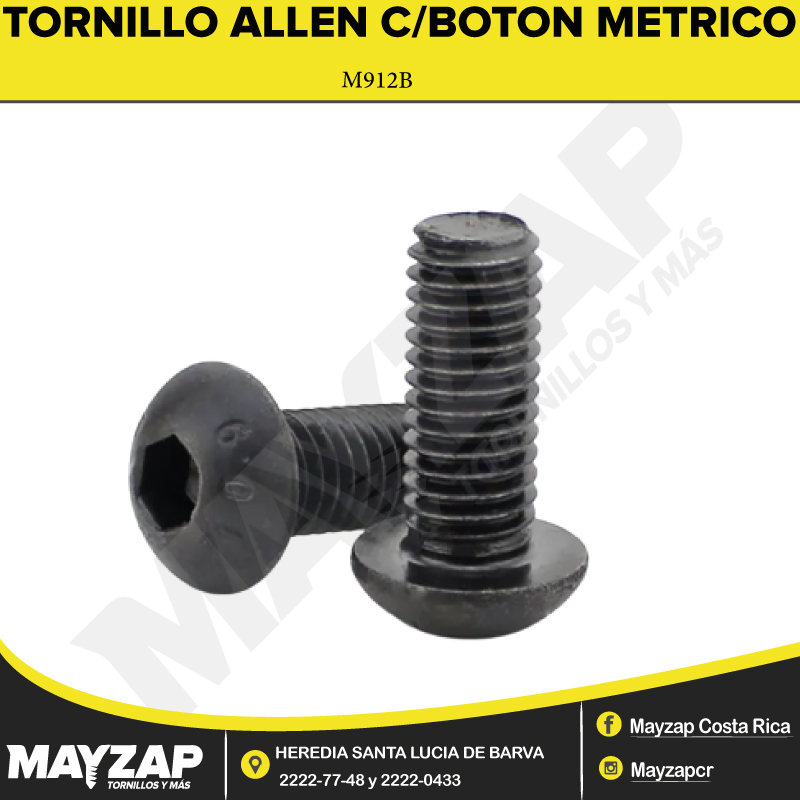 TORNILLO ALLEN C/BOTON METRICO NEGRO Archives - Mayzap Tornillos y ... TORNILLO ALLEN C/BOTON METRICO NEGRO Archives - Mayzap Tornillos y ...
